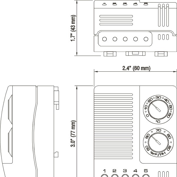 STEGO Electronic Hygrotherm with External Sensor 2m 100 to 240Vac
