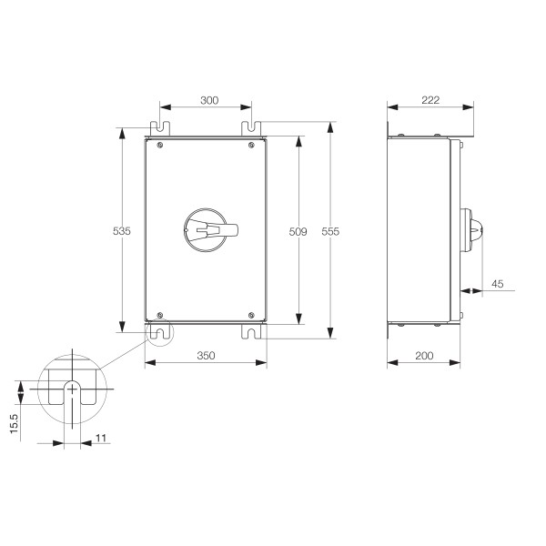 Socomec ISO Enclosed Isolator, IP 65 Stainless Steel, Handle - Red, 3P 250A