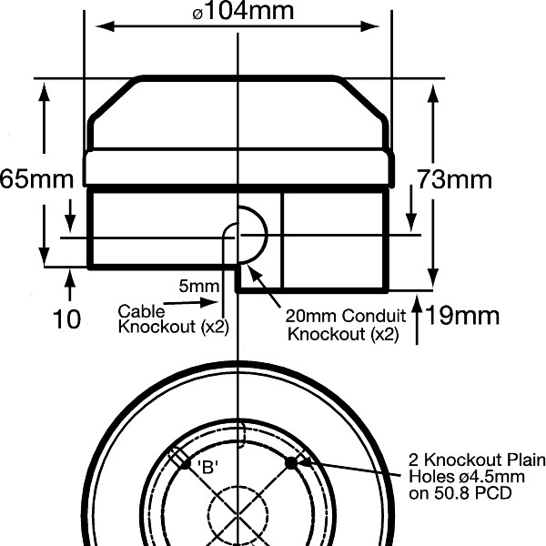 Moflash Xenon Beacons 5 Joules Flashing Mode IP65 15 to 28V AC DC Wall ...