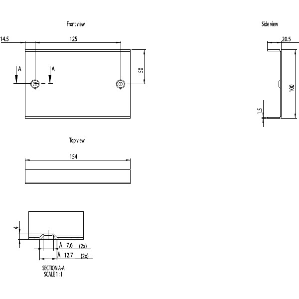 nVent HOFFMAN MAS/MAD Plinth H100mm Sides suit D400mm