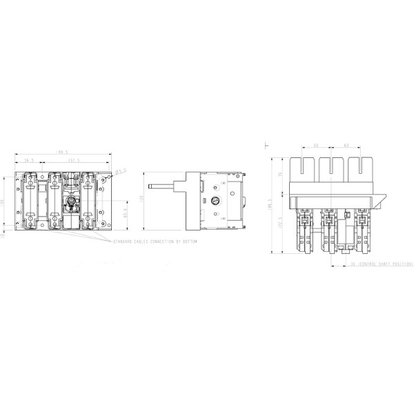 CUBIC Modular Plug In Fuse Switch PSF DN 3Pole 32A External Handle Kit