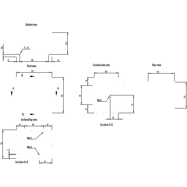 nVent HOFFMAN STB Terminal Box Mild Steel IP66 H150 x W300 x D120mm
