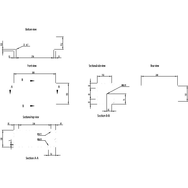 nVent HOFFMAN STB Terminal Box Mild Steel IP66 H200 x W200 x D80mm
