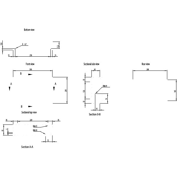 nVent HOFFMAN STB Terminal Box Mild Steel IP66 H200 x W300 x D120mm