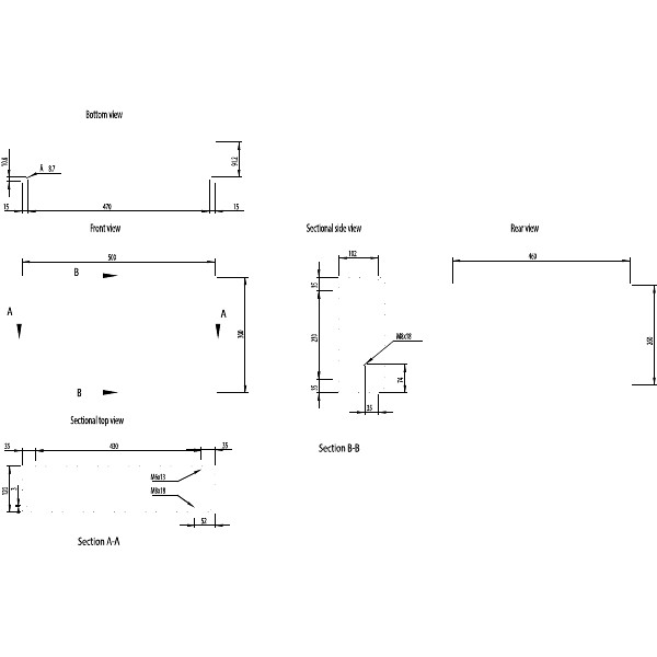 nVent HOFFMAN STB Terminal Box Mild Steel IP66 H400 x W400 x D120mm