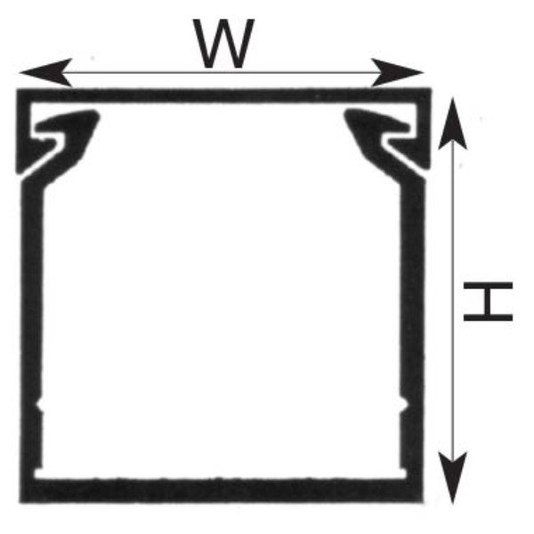 NHP QWIKWIRE T1 PVC Standard Slotted Duct W80 x H60 x L2000mm Box of 12 ...