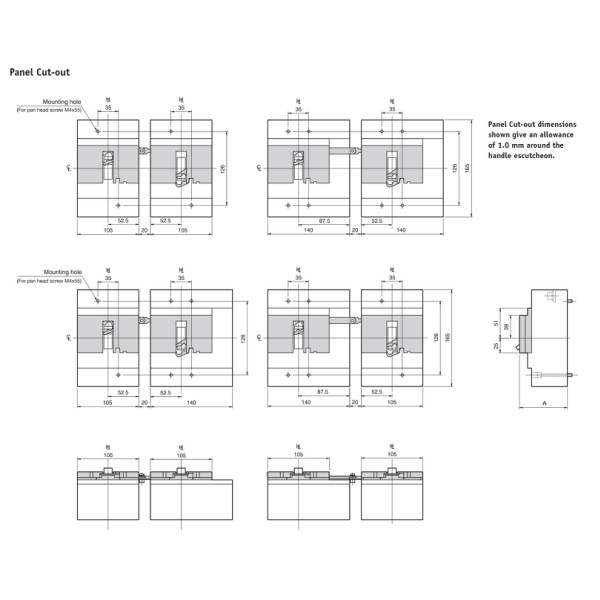 Terasaki TemBreak 2 Link Interlock Right for 125 MCCBs