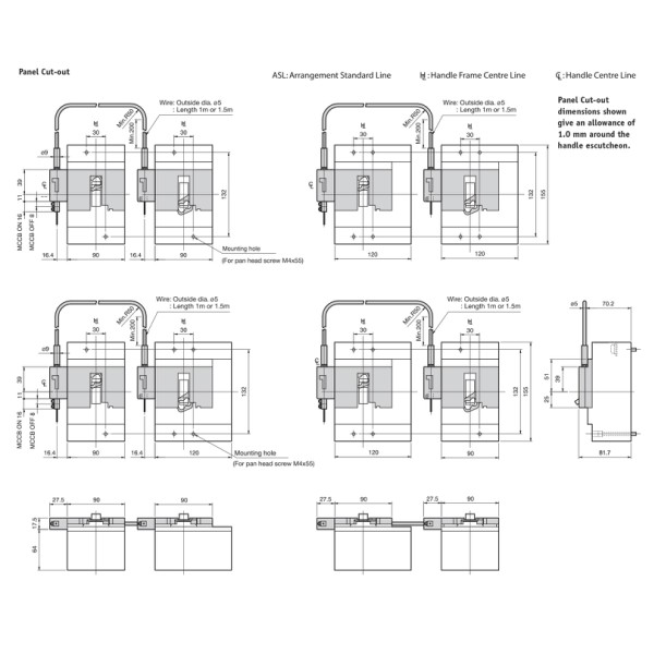 Terasaki TemBreak PRO Interlock Wire 1.5m for A/B/ZS Model MCCBs