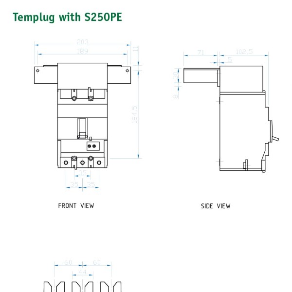 Terasaki TemBreak 2 Templug for S250PE 250A 3P MCCBs