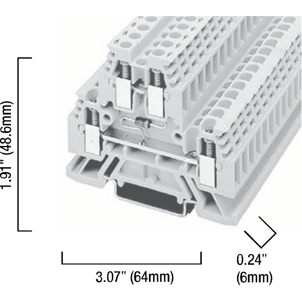 Sprecher and Schuh V7 Screw Connection Terminal 4mm 2 Level 4 COND ...