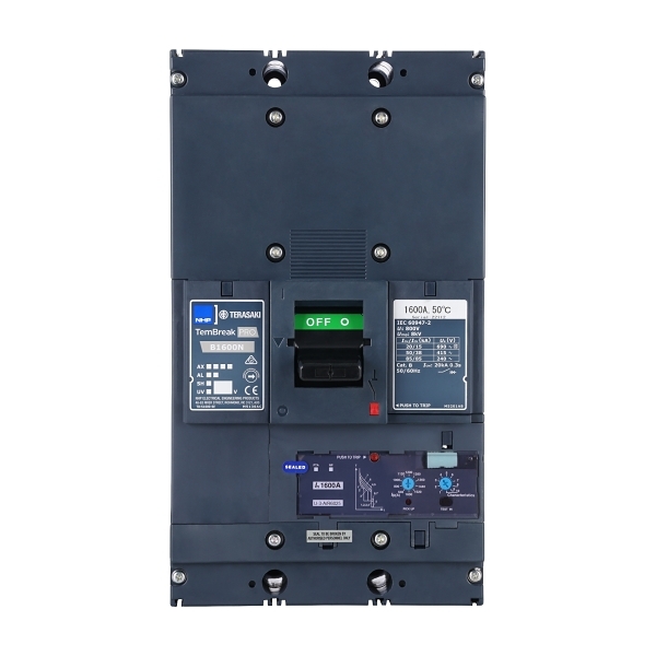 Terasaki TemBreak PRO MCCB 1600 Frame 50kA 3Pole 1600A Basic Electronic Rear Conn