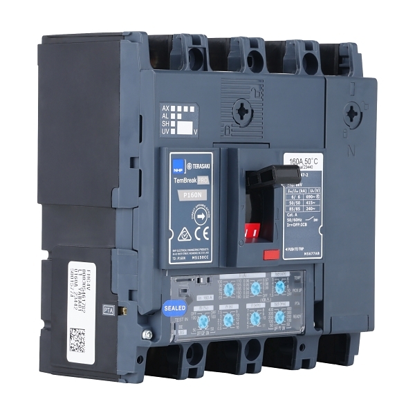 Terasaki TemBreak PRO MCCB 160 Frame 50kA 4P 160A Basic Electronic with GF