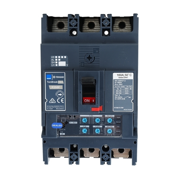 Terasaki TemBreak PRO MCCB 250 Frame 36kA 3P 160A Basic Electronic