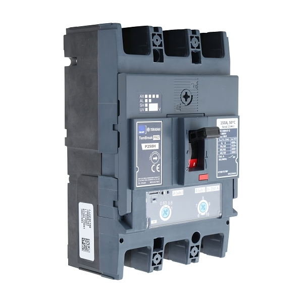 Terasaki TemBreak PRO MCCB 250 Frame 70kA 3P 63A Adj. Thermal Adj. Magnetic