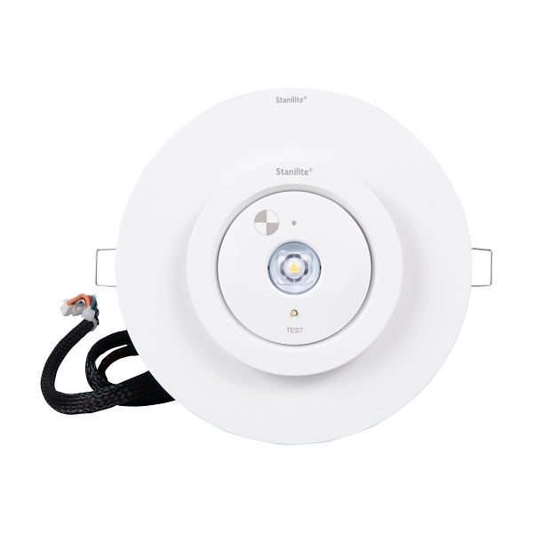 Stanilite Single Point Platinum Emergency Spitfire Recessed Single LED EM