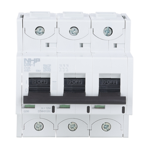 NHP DIN-T Miniature Circuit Breaker 10H 3Pole 125A D Curve