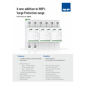 Cirprotec PSC SPD 1 and 2 3 Phase L-L and L-N and N-PE Iimp 12.5kA Imax ...