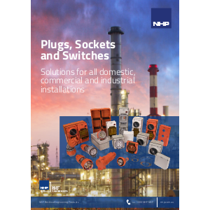 NHP ISO Switched Socket Outlet, 5 Round Pins 20A 500V AC, w/ Base, GY