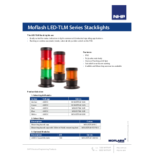 Moflash LEDTL Stack Light Sound Module 100dB IP65 24V DC