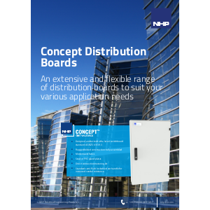 NHP Concept One Panelboard 864mm IP40 Din 48 Way 160A Main Switch Light ...