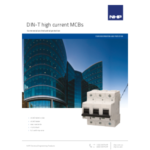 NHP DIN-T Miniature Circuit Breaker 10kA 2Pole 10A C Curve