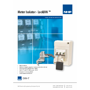 NHP DIN-T LOCKDIN Lock Blank For MCB and DSRCBH 12 Pack