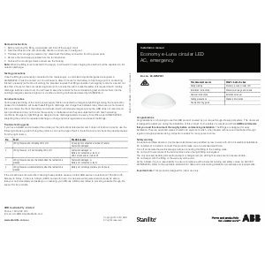 Stanilite Single Point Economy Circular Lighting E Luna LED EM Maintained