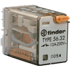 Finder 56 Series Miniature Power Relay 12A 2CO 240V AC Coil with PB ...