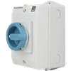 Socomec ISO Enclosed Isolator, IP 65 Plastic Grey, Handle - Blue, 3P 25A