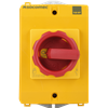 Socomec ISO Enclosed Isolator, IP 65 Plastic Yellow, Handle - Red, 4P 32A
