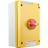 Socomec ISO Enclosed Isolator, IP 65 Aluminium Yellow, Handle - Red, 3P 63A