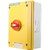 Socomec ISO Enclosed Isolator, IP 65 Aluminium Yellow, Handle - Red, 3P 63A