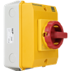 Socomec ISO Enclosed Isolator, IP 65 Plastic Yellow, Handle - Red, 3P 63A
